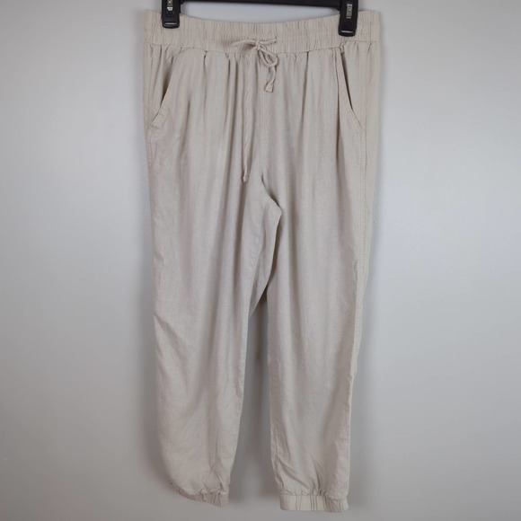 Sound Style | Pants & Jumpsuits | Sound Style Oatmeal Linen Blend Pull ...